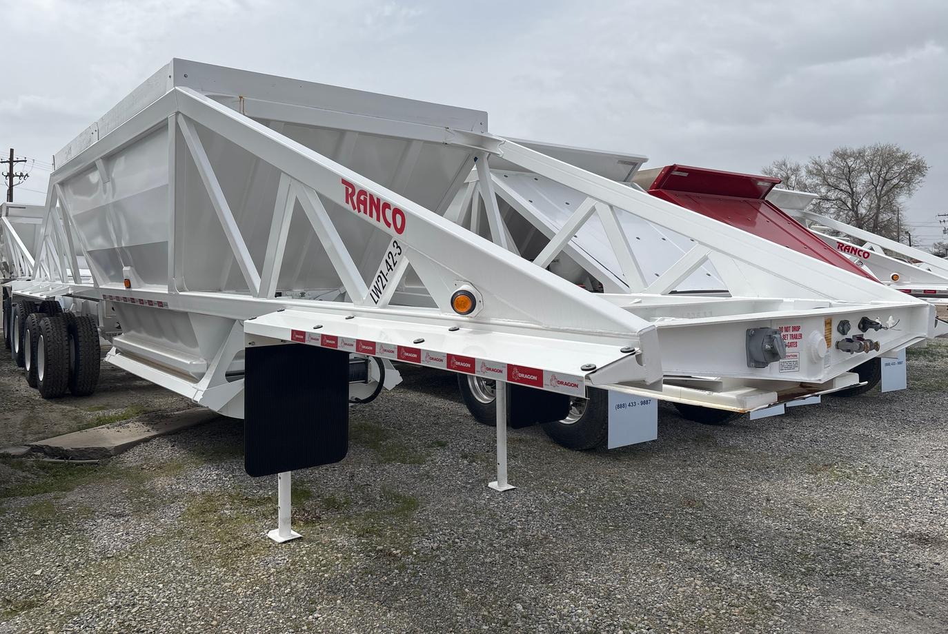 Ranco Bottom Dump Trailer | Model LW21-42-3 | Overall Length 42' | Cap – Ripping It Outdoors