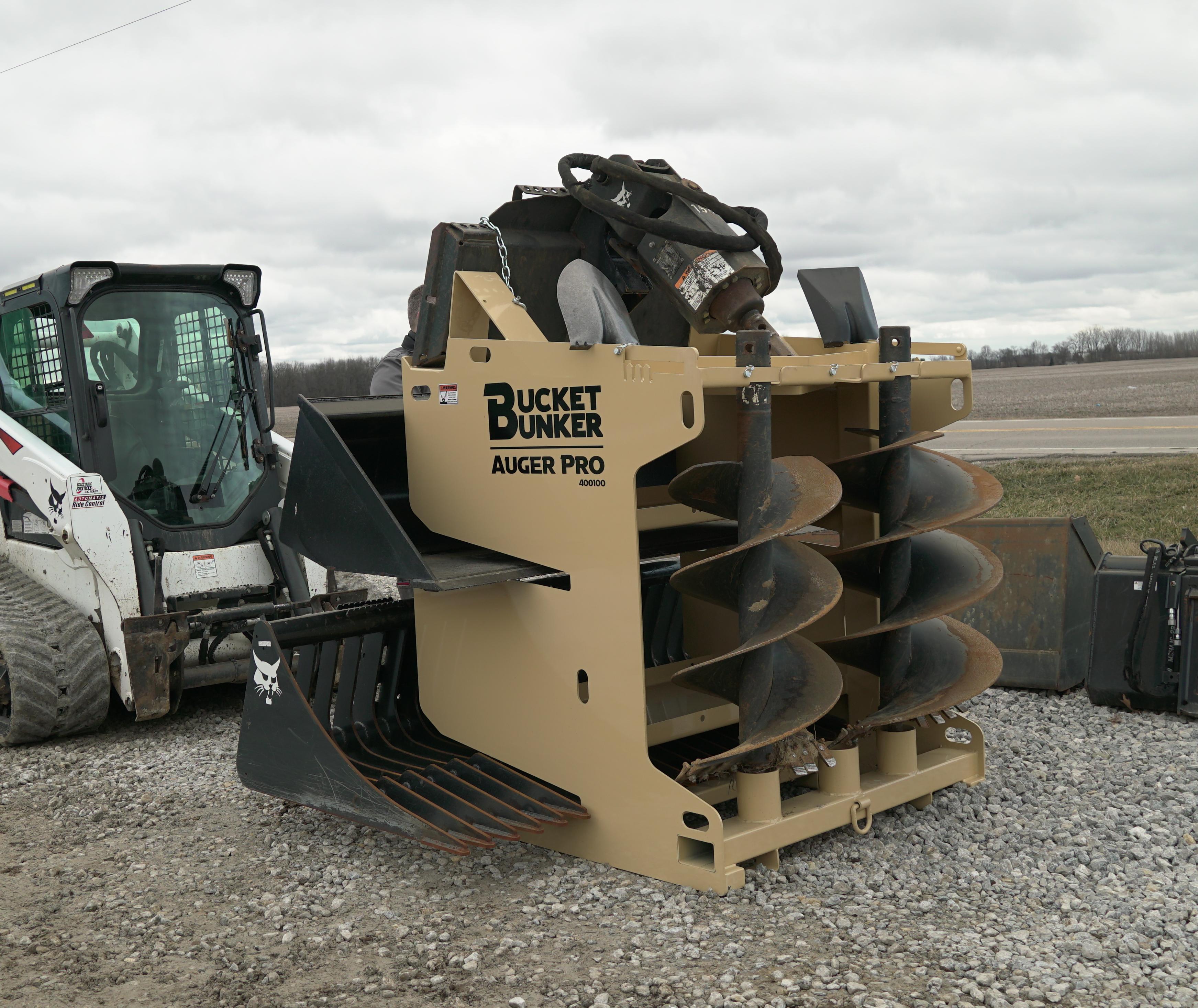 Bucket Bunker Auger PRO | Width 48" | Length 48" | 15-30 GPM | For Ski ...