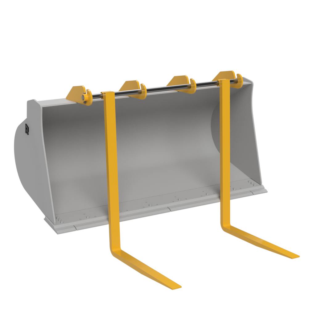 Rockland Shaft Mounted Bucket Fork | Tine Sizes 1.5 x 34 to 2.5 x 72 I ...