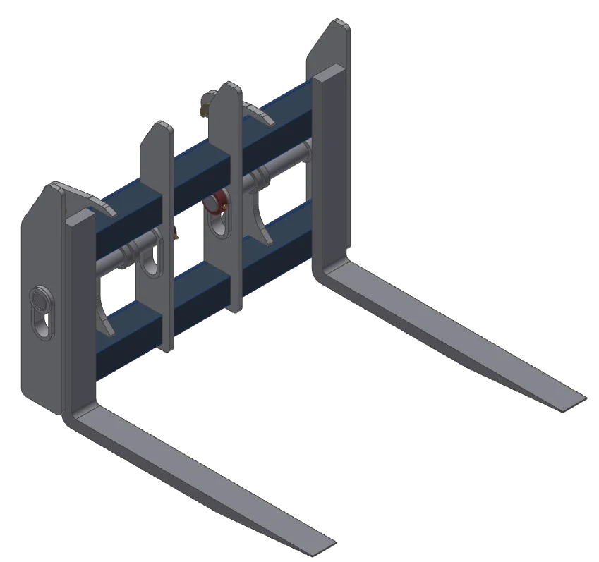 TAG Log & Lumber Forks Class 200 | Boxed Carriage Timber Forks | 48"-8 ...